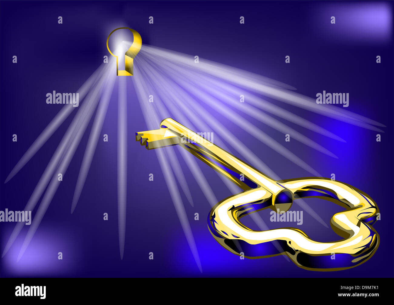 golden key and lock Stock Photo - Alamy