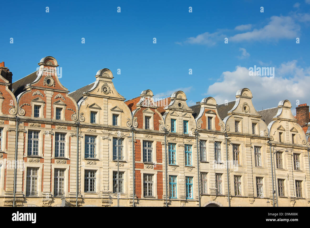 Arras France Flemish style buildings in the main square of Grande Place ...
