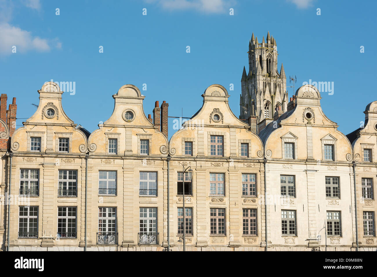 Arras France Flemish style buildings in the main square of Grande Place ...