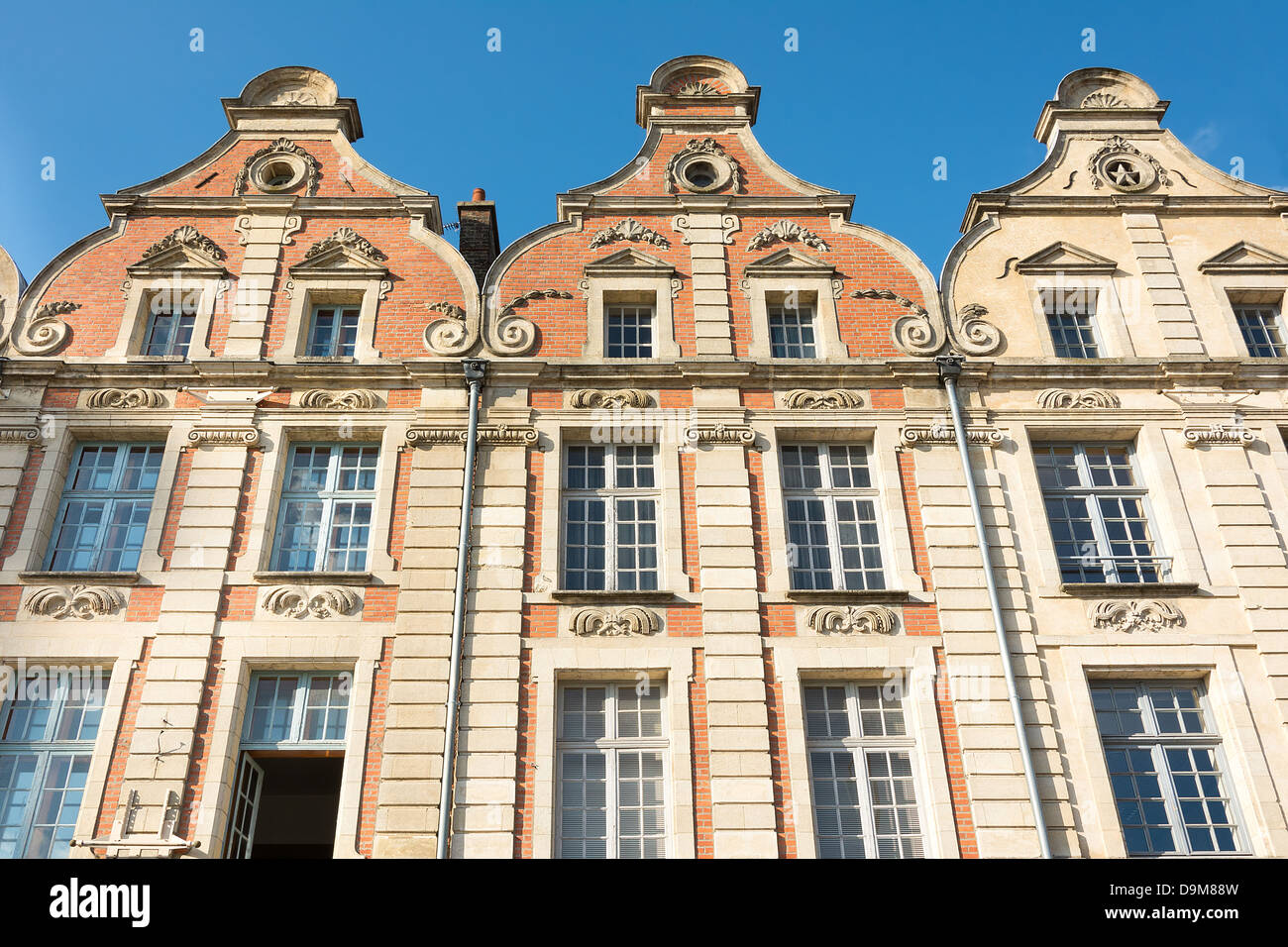 Arras France Flemish style buildings in the main square of Grande Place ...