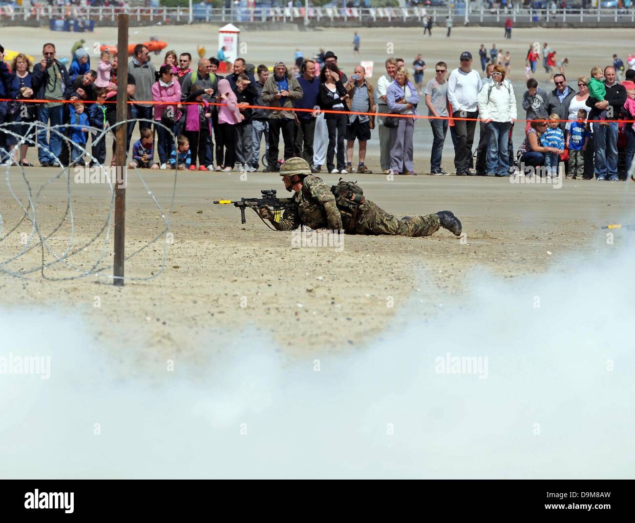 Beach assault training demonstration, UK Stock Photo - Alamy