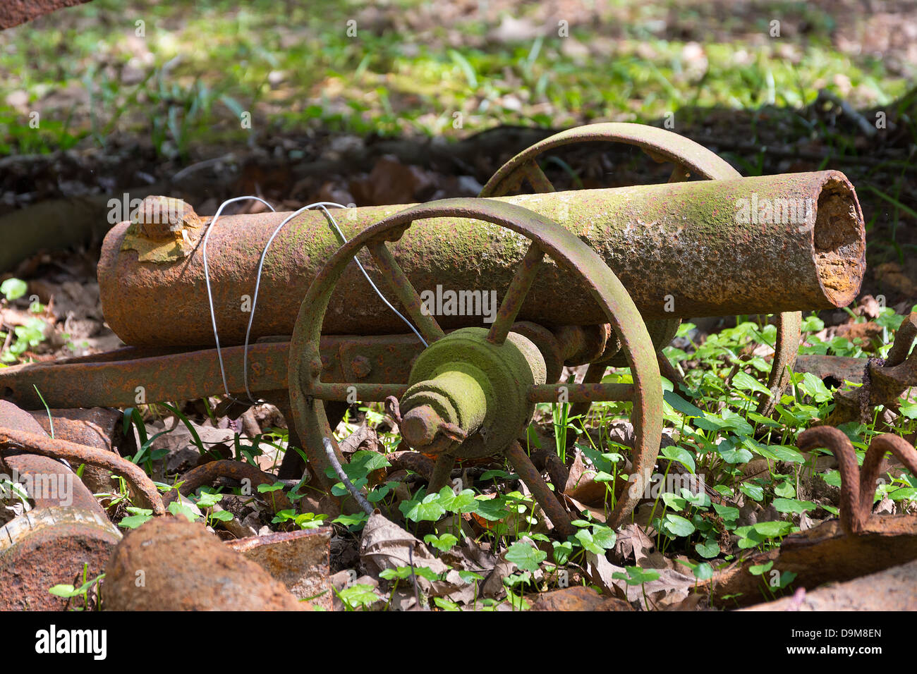 Small rusting field artillery at Hooge left over from the WWI Stock ...