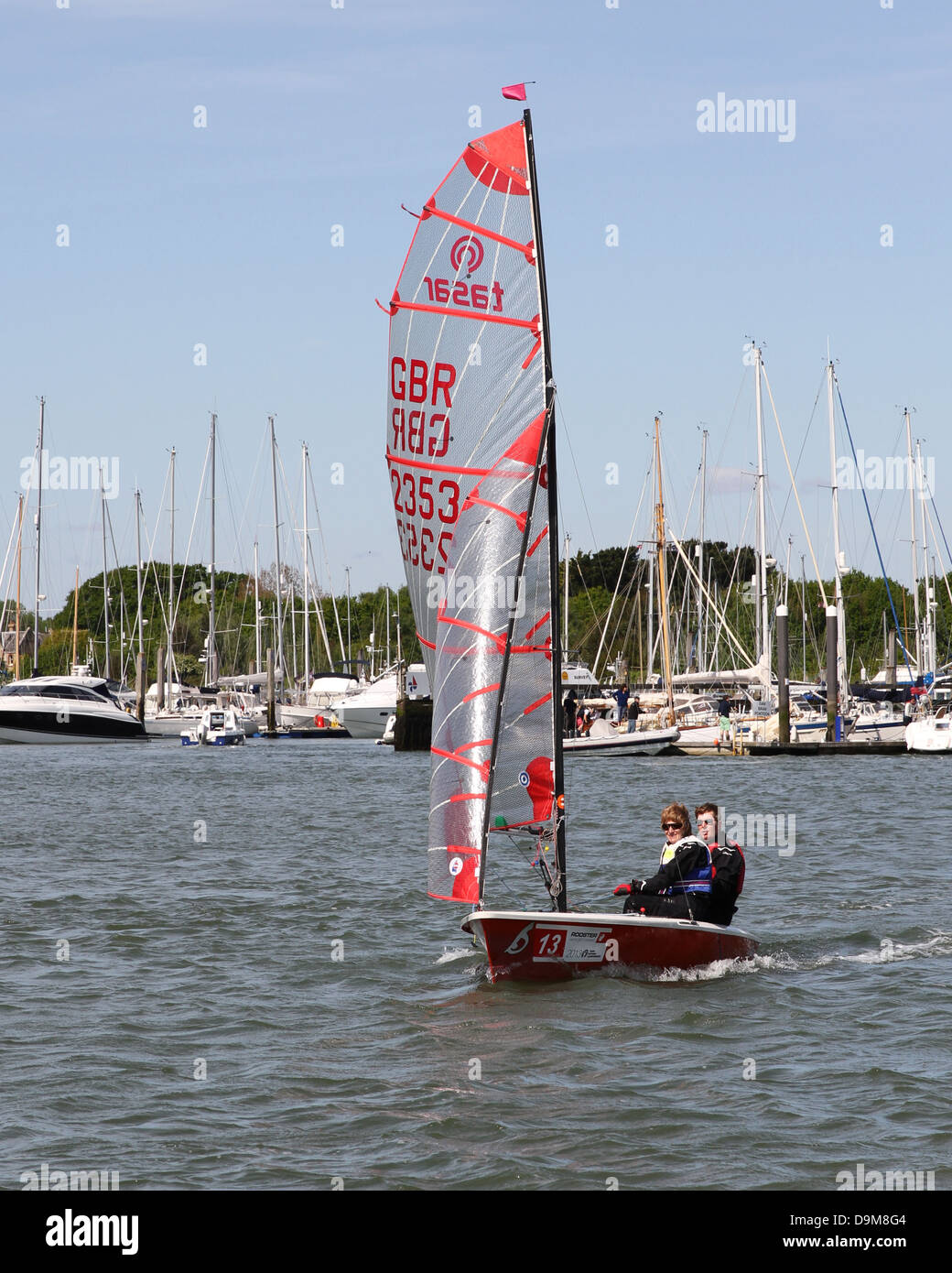 Tasar No.2353 "Red Mist" heading out for a race at the 2013 Tasar ...
