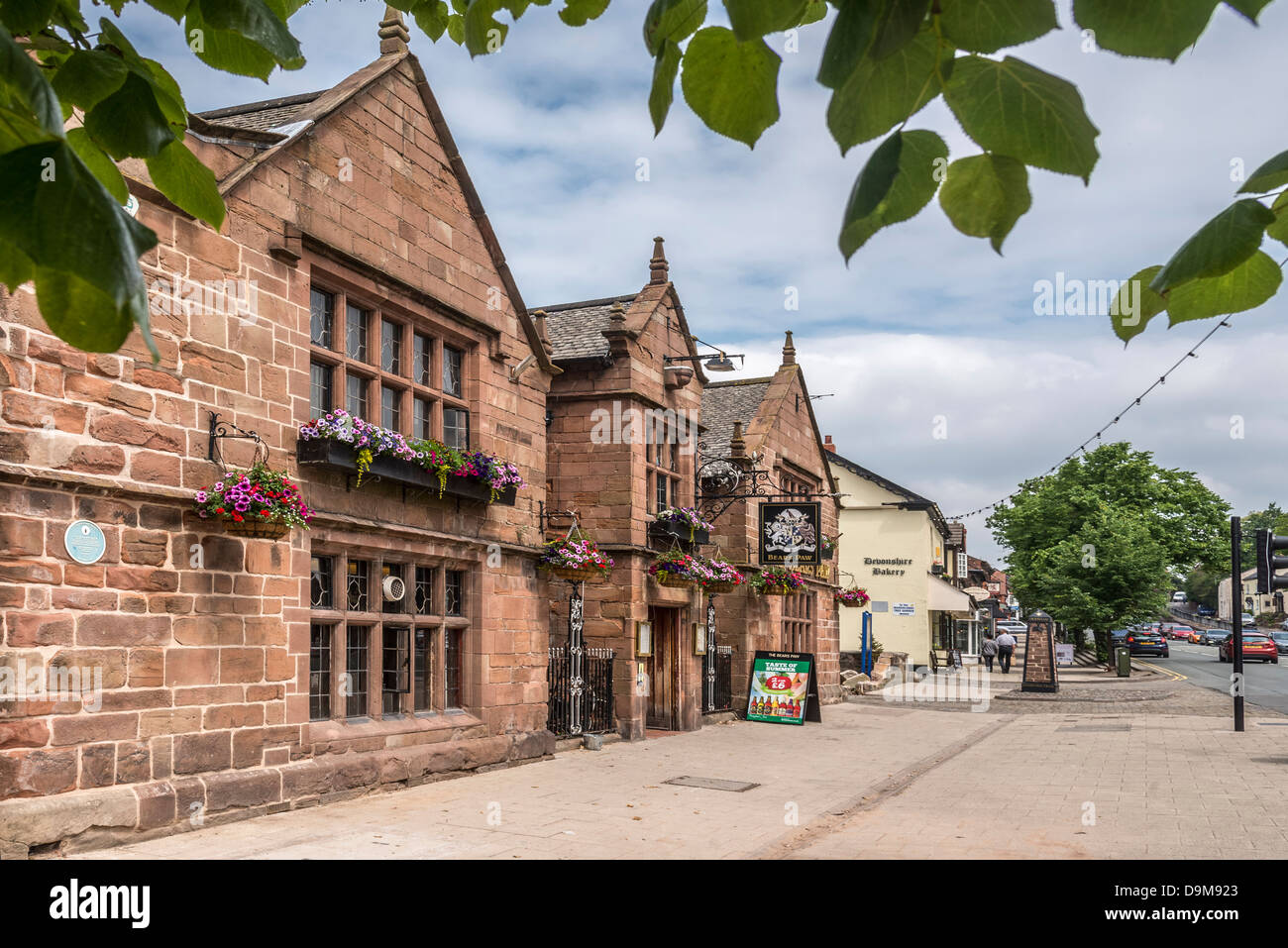 Frodsham Cheshire North West England. The Bears Paw public house in ...