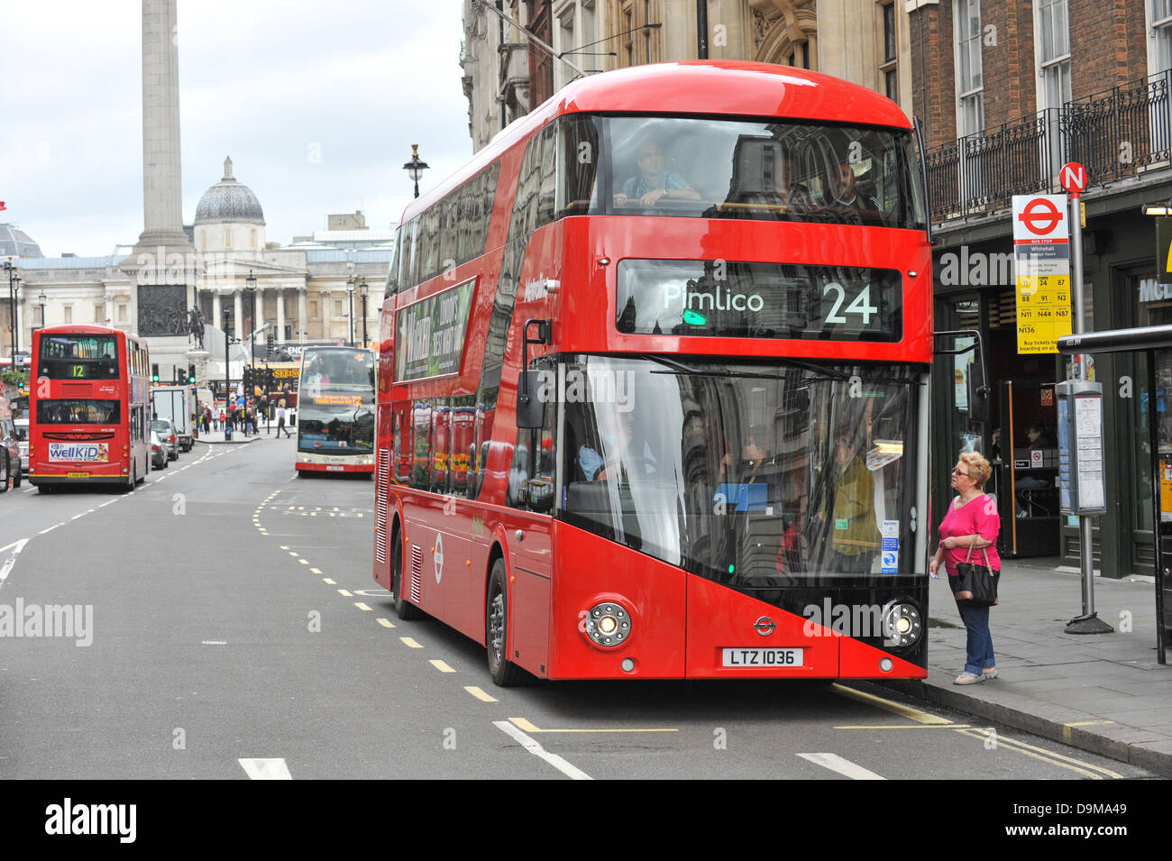 Whitehall, London, UK. 22nd June 2013. With the National Gallery in the ...