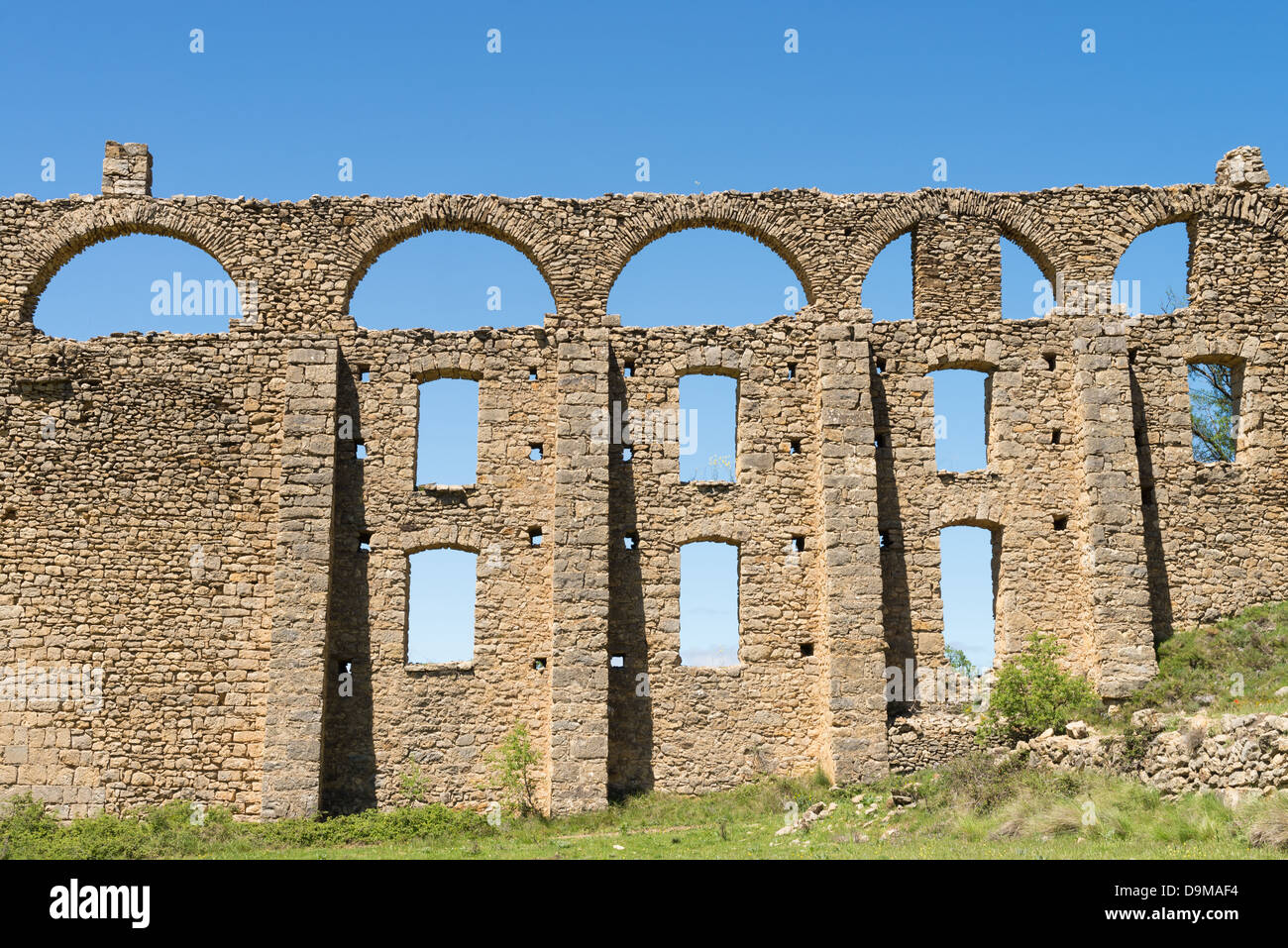 A series of arches and windows in an ancient aqueduct Stock Photo - Alamy