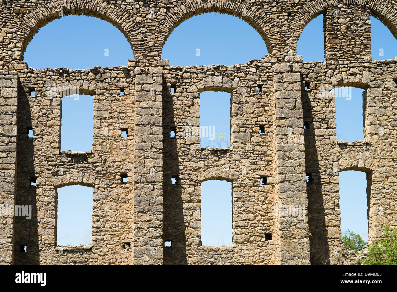 A series of arches and windows in an ancient aqueduct Stock Photo - Alamy