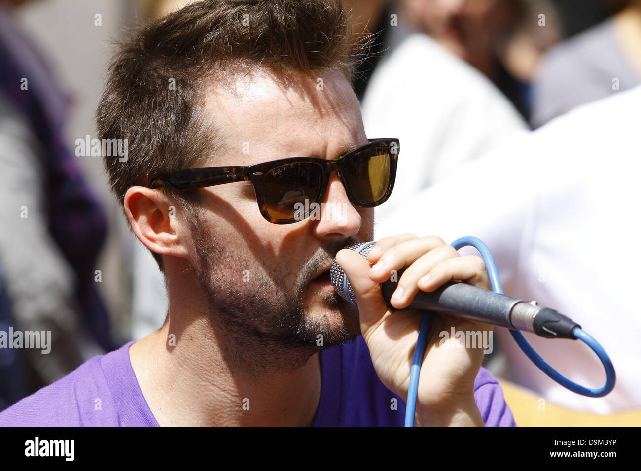 Dublin, Ireland. 22nd June 2013. Andrew Kavanagh, lead singer of the ...