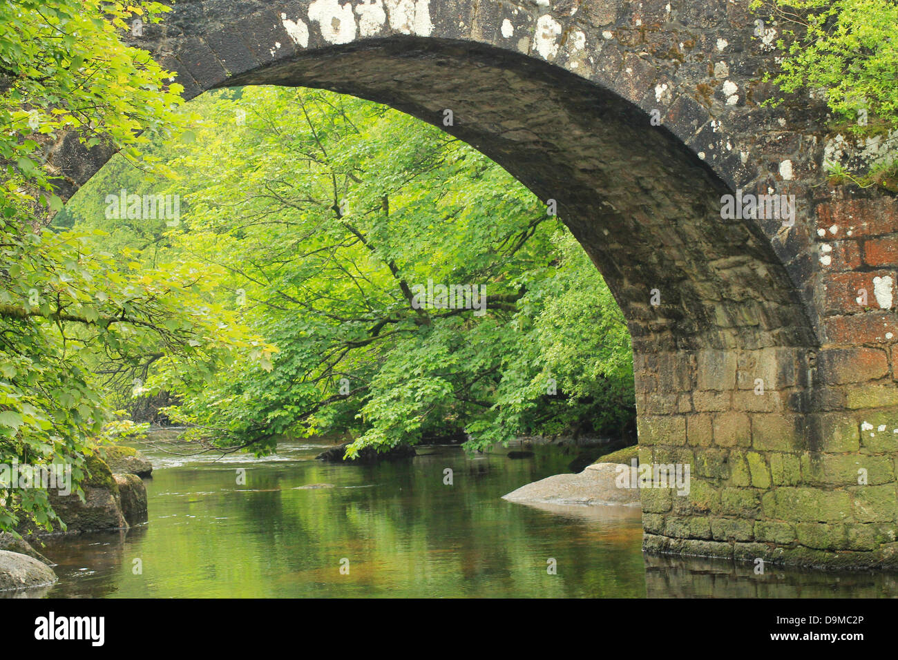 Arched bridge over a River Stock Photo - Alamy
