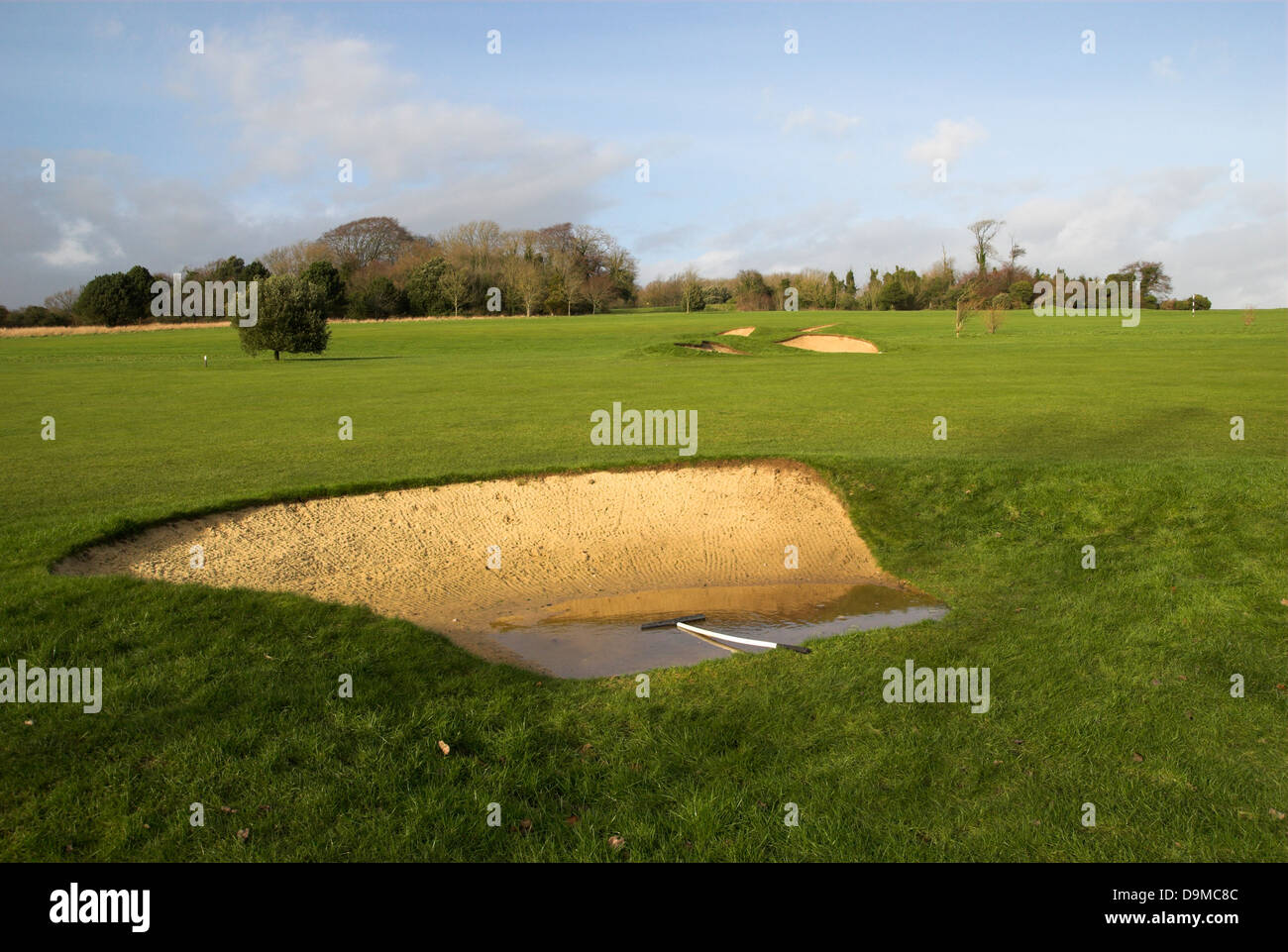 A long period of rain brings a waterlogged golf course on the south ...