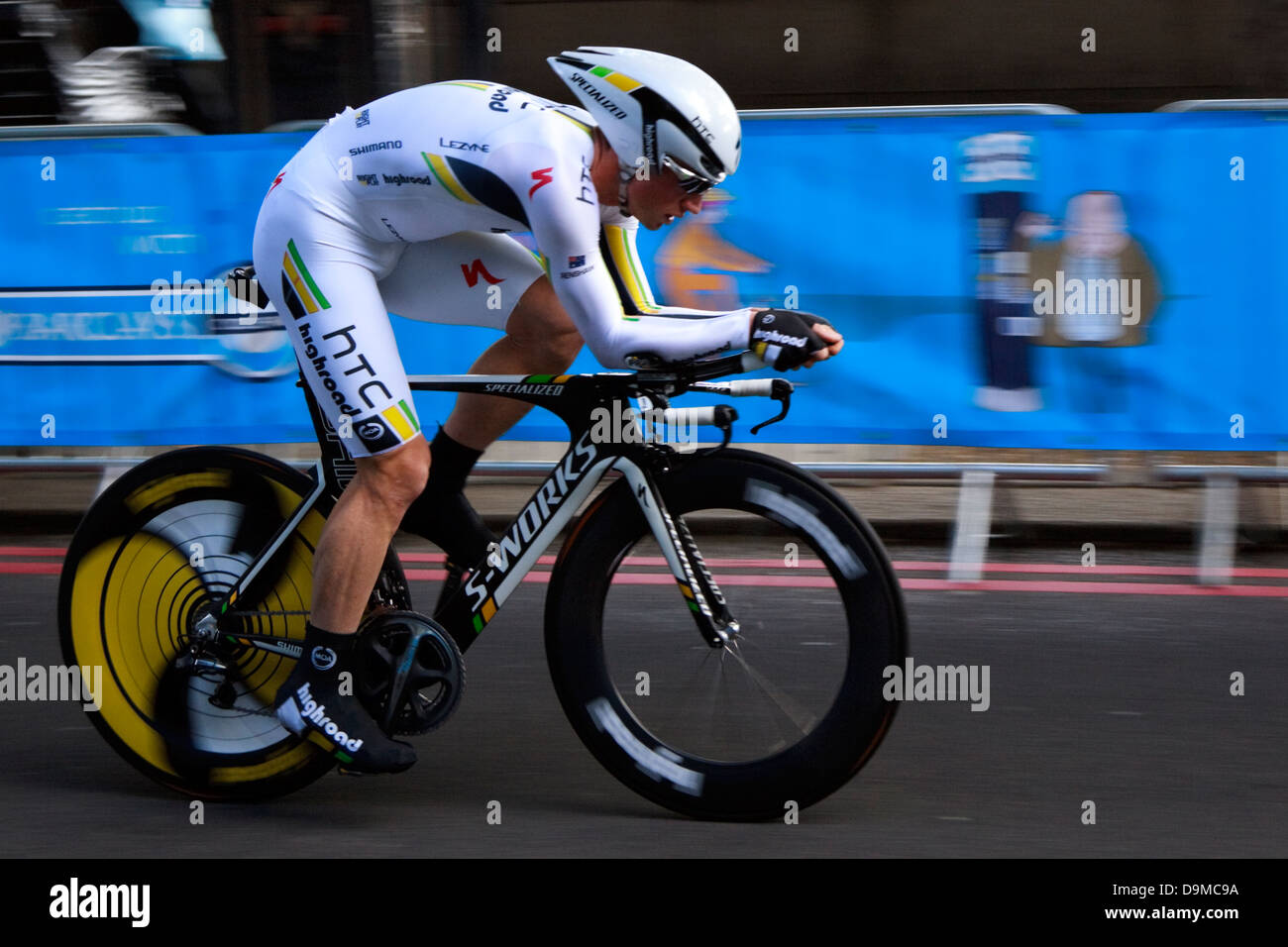 Mark Renshaw during the penultimate, time-trial, stage of the Tour of ...