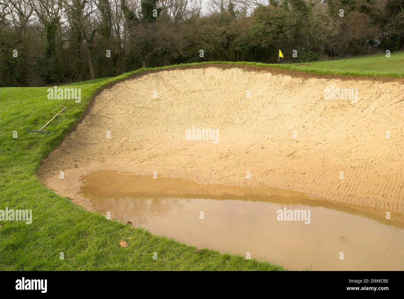 A long period of rain brings a waterlogged golf course on the south ...