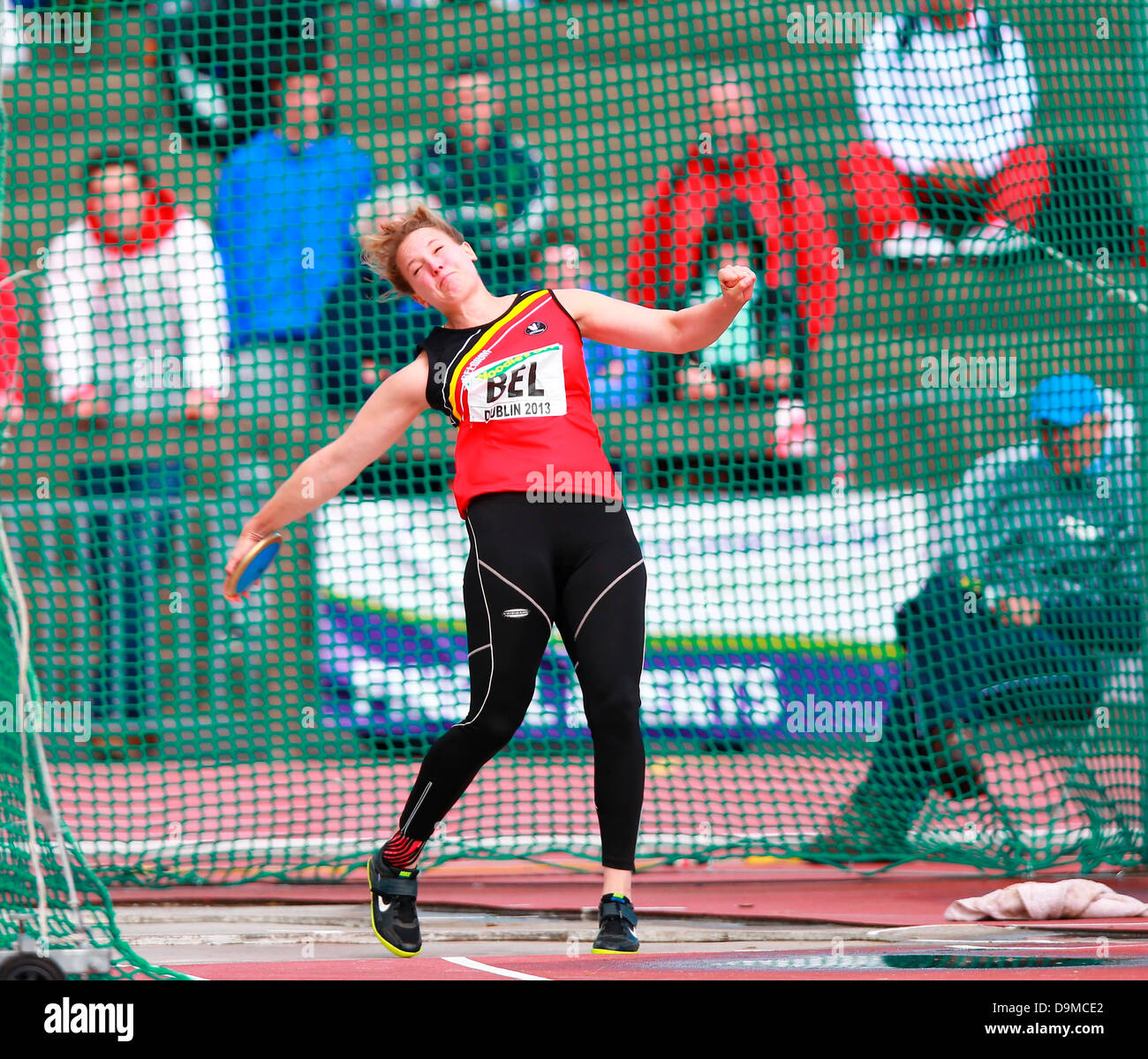Dublin, Ireland. 22nd June, 2013. Annelies Peetroons (BEL) throws in ...