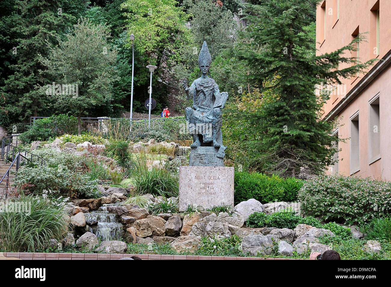 Abat Oliba sr monument which was founded Montserrat Stock Photo - Alamy