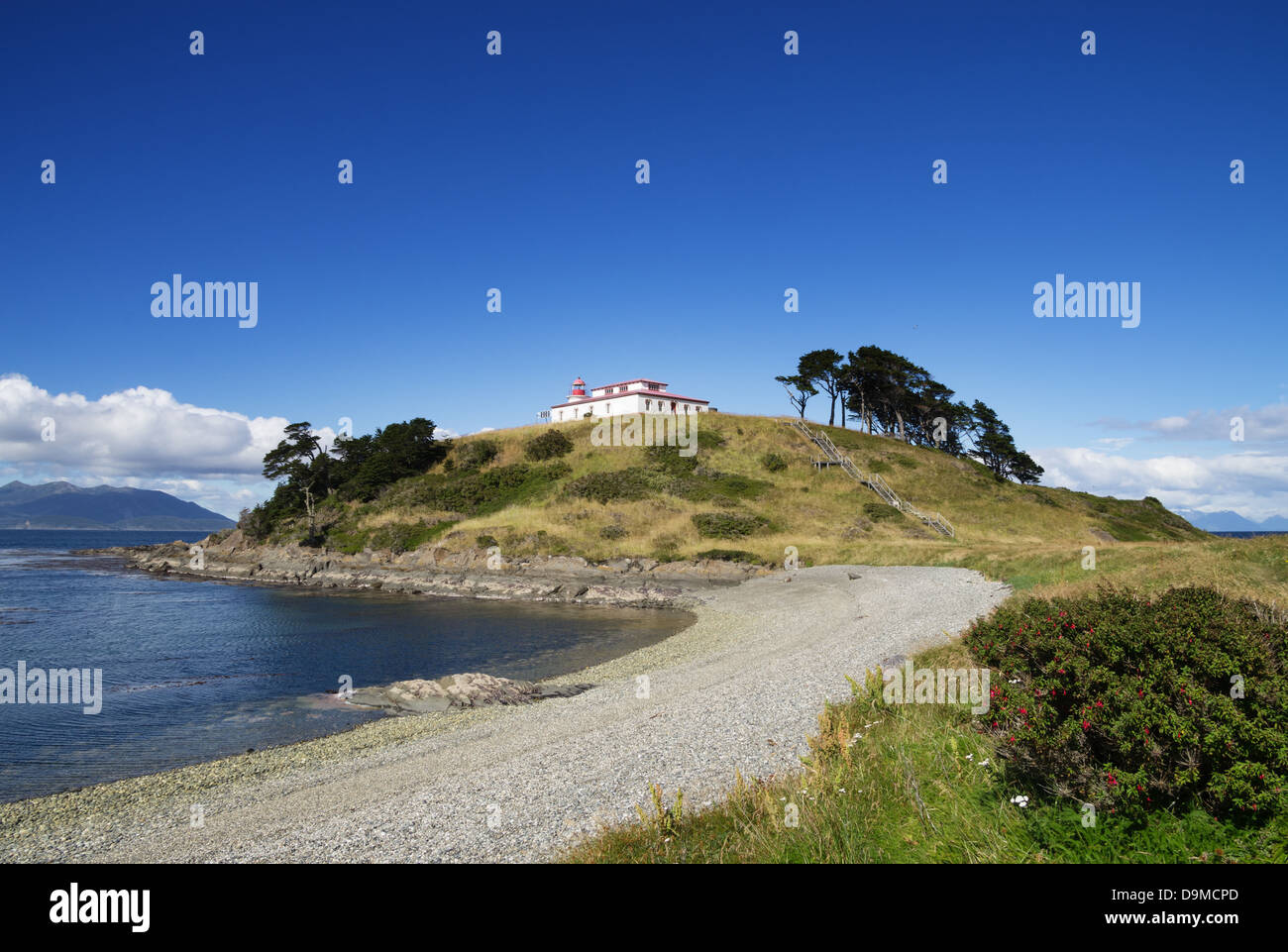 San Isidro Lighthouse near Punta Arenas Chile is the southernmost ...