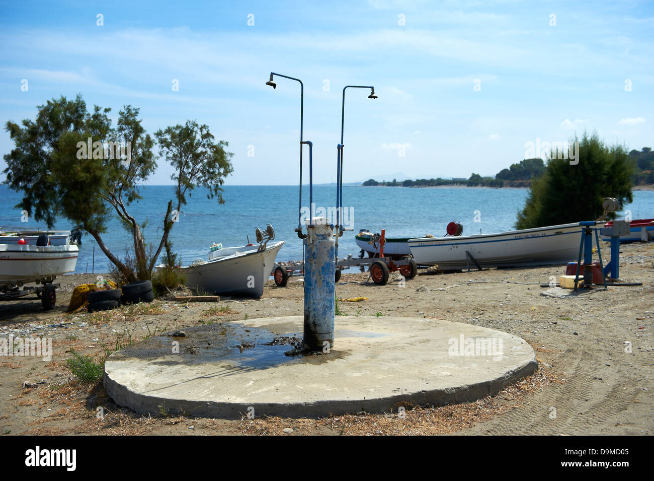 Freshwater showers on the beach Stock Photo - Alamy