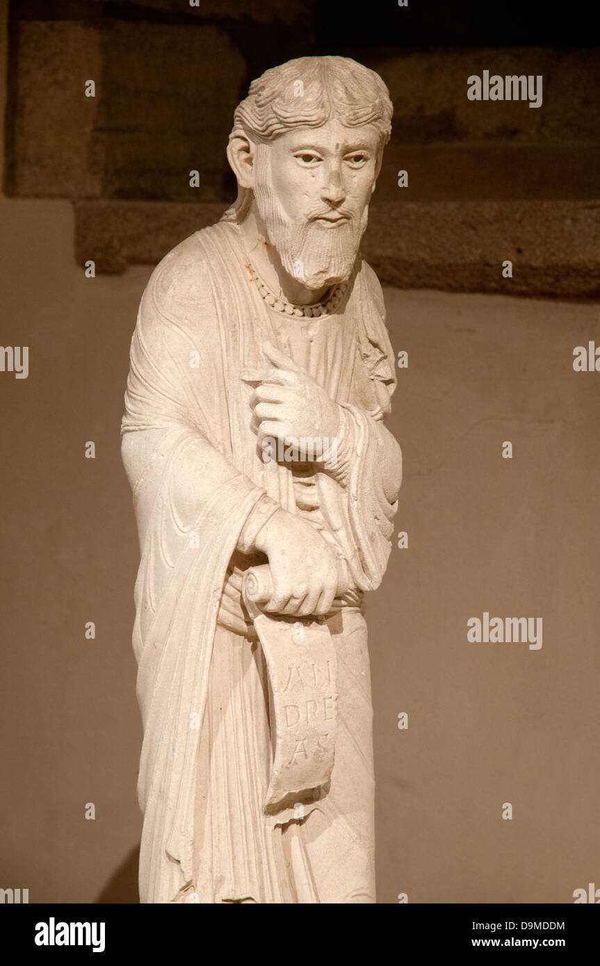 Medieval limestone carving of Saint Andrew from the tomb of Saint ...