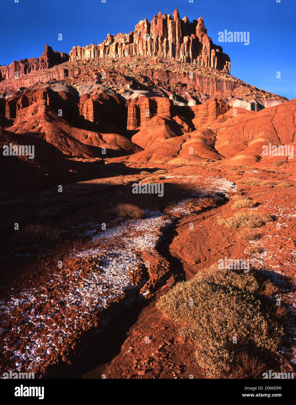 The Castle in late evening light along HWY 24 in Capitol Reef National ...