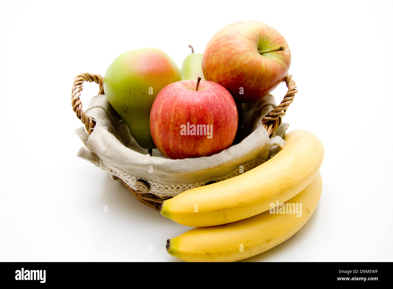 Apple and bananas Stock Photo - Alamy