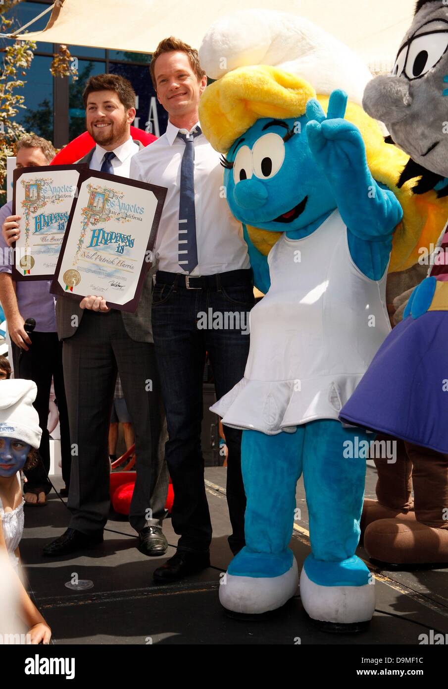 Los Angeles, CA. 22nd June, 2013. Neil Patrick Harris, Smurfette in ...