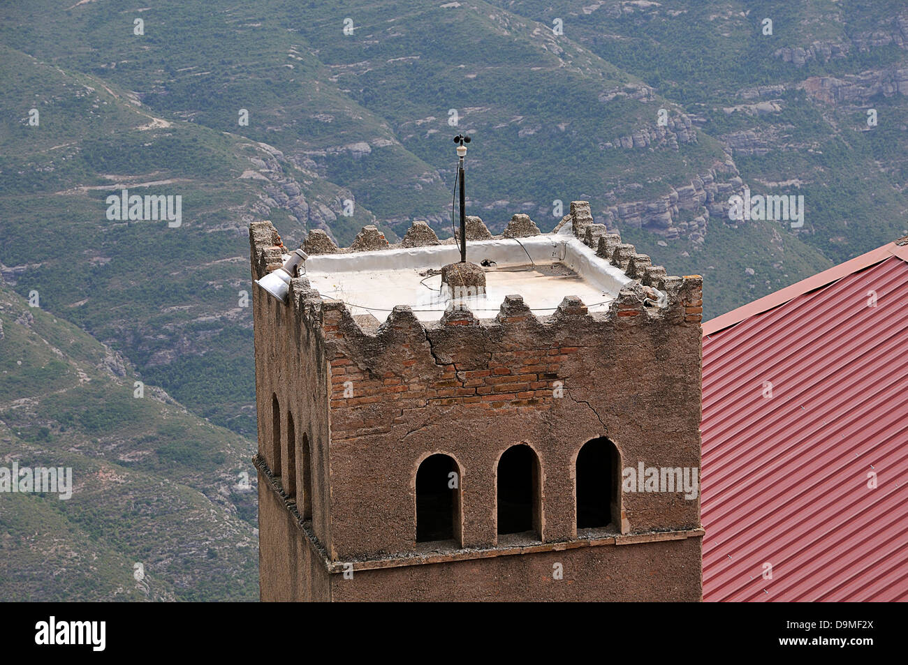 montserrat tower top where there is a weather station Stock Photo - Alamy