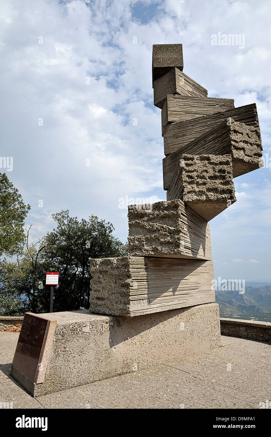 very funny and monument stone montserrat Stock Photo - Alamy