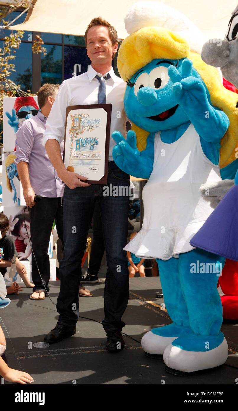 Los Angeles, CA. 22nd June, 2013. Neil Patrick Harris, Smurfette in ...