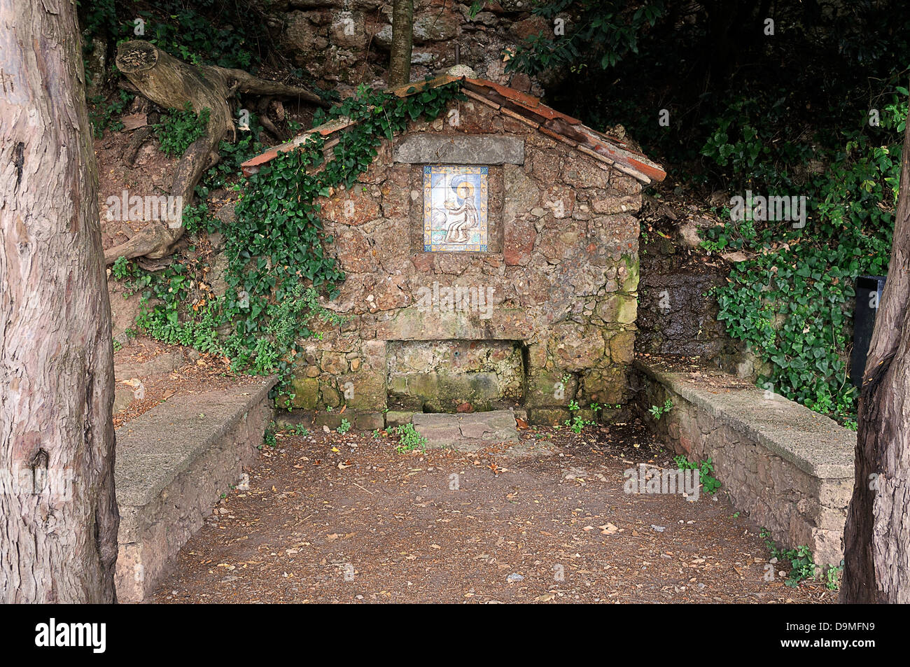 small pavilion monument you can visit in Montserrat Stock Photo - Alamy