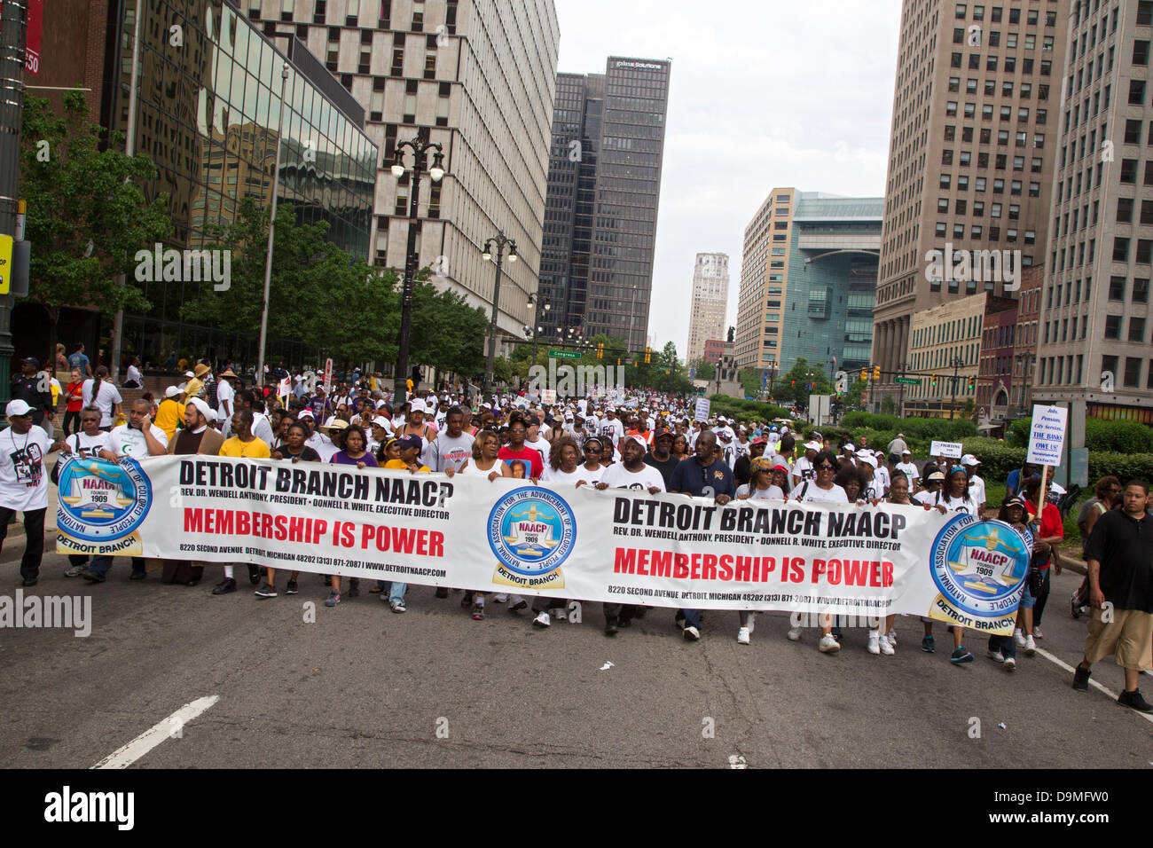 Detroit, Michigan - June 22, 2013 - Thousands of civil rights, labor ...