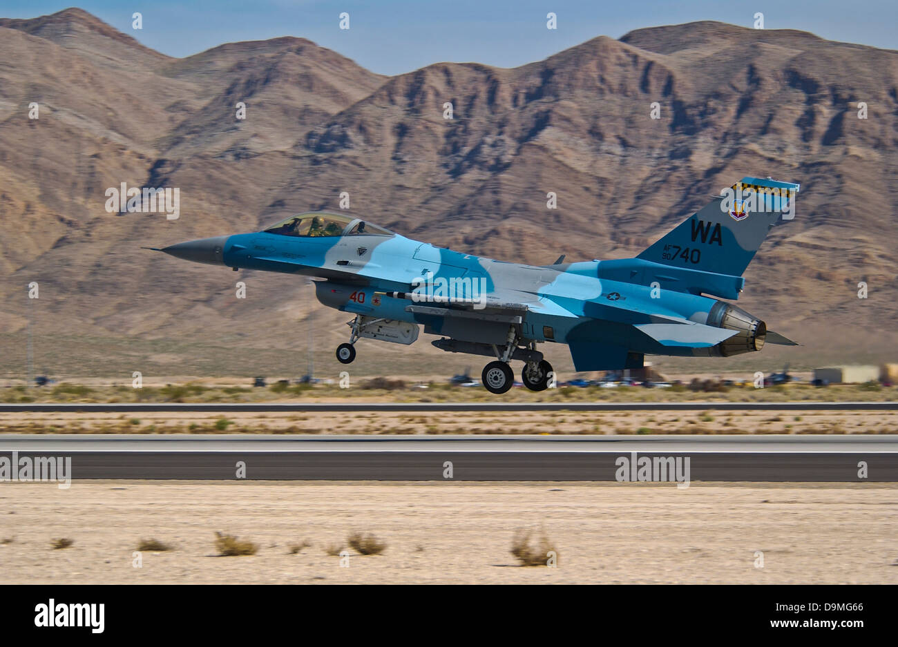 A U.S. Air Force F-16C of the 64th Agressor Squadron taking off from ...