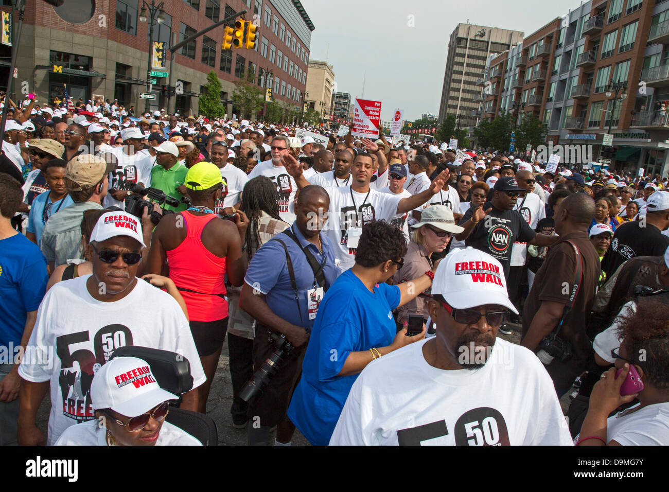 Detroit, Michigan - June 22, 2013 - Thousands of civil rights, labor ...