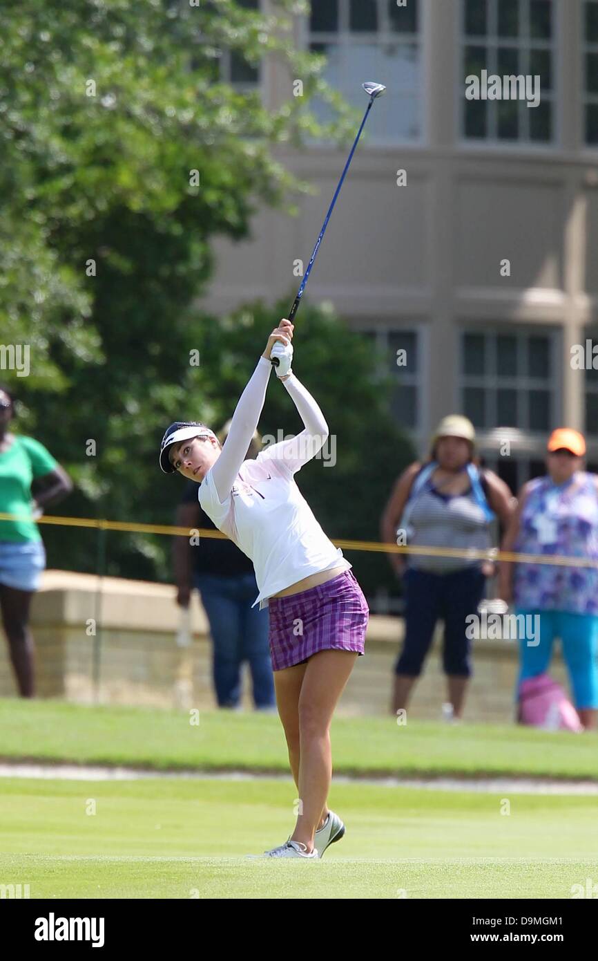 Jun 22, 2013: Sandra Gal hits her second shot on number 18. Walmart ...