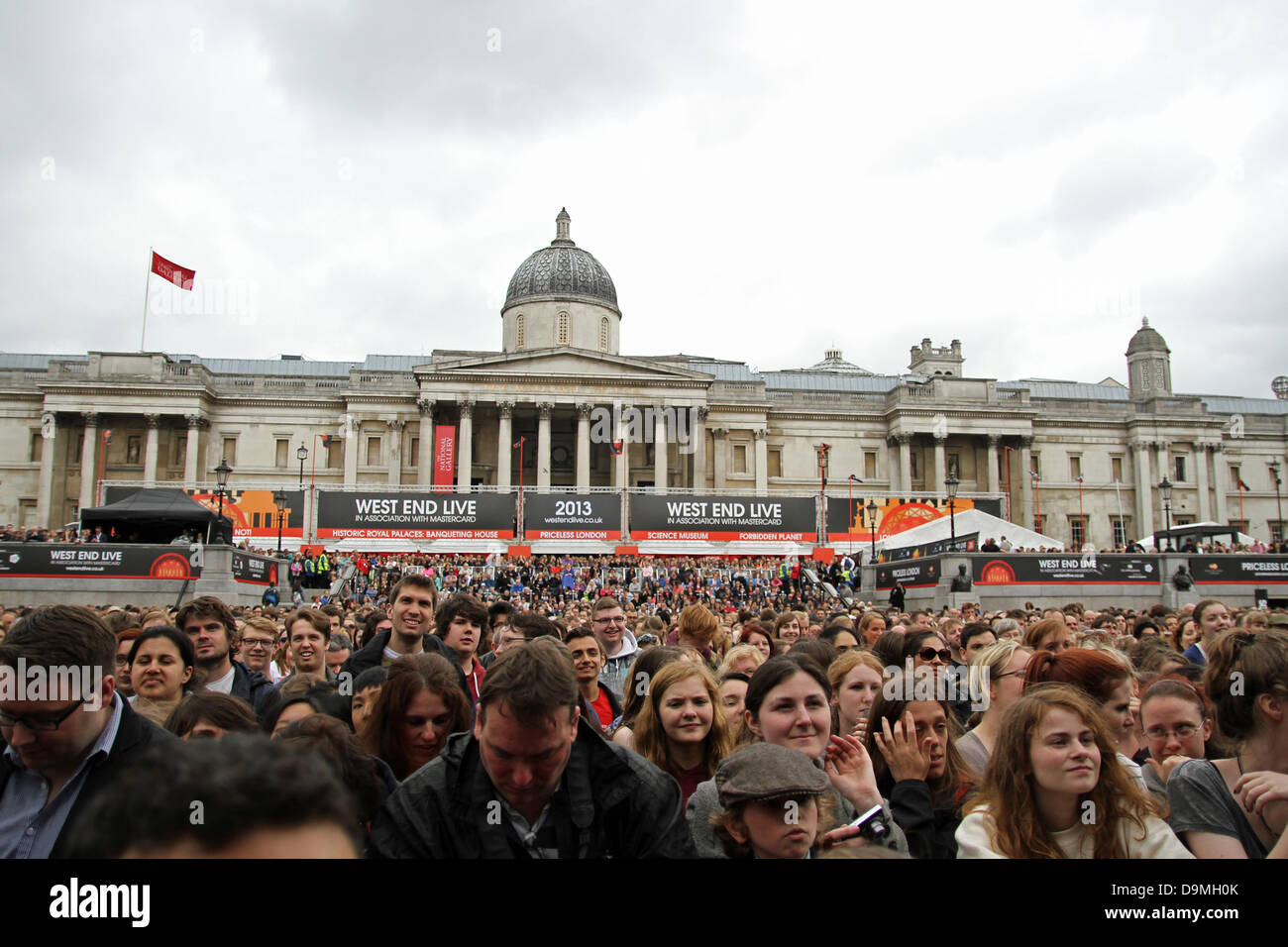 London, UK. 22nd June 2013. West End Live Trafalgar Square. The crowd ...