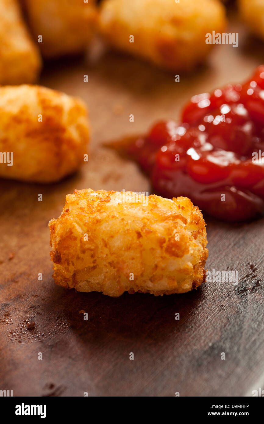Organic Fried Tater Tots made from fried potato Stock Photo - Alamy