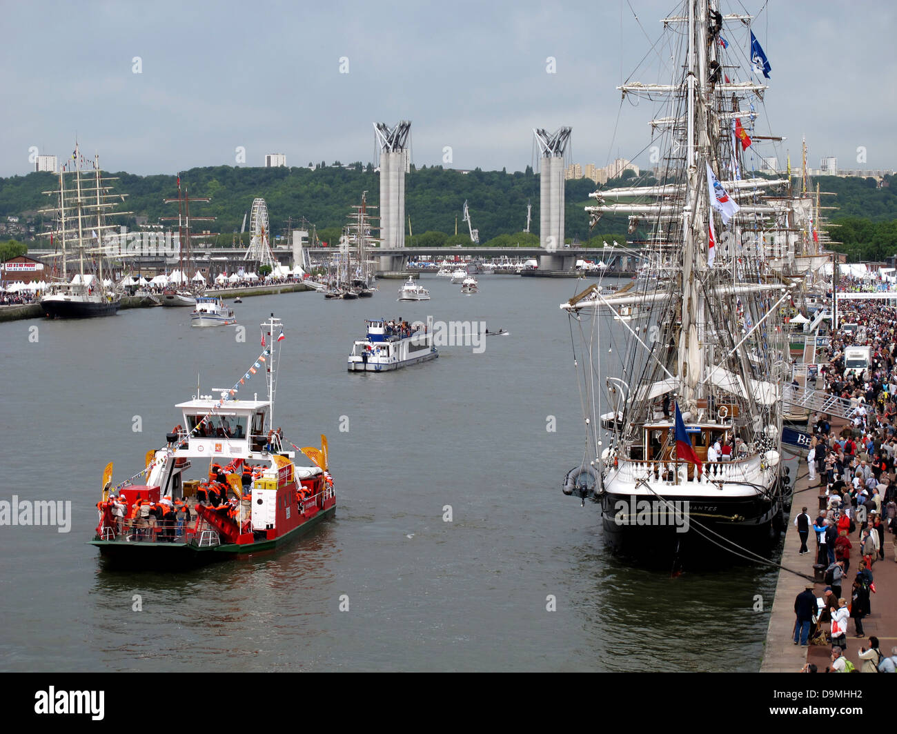 Belem French sailing ship,Armada de la Liberte,Rouen,Seine river,Seine ...