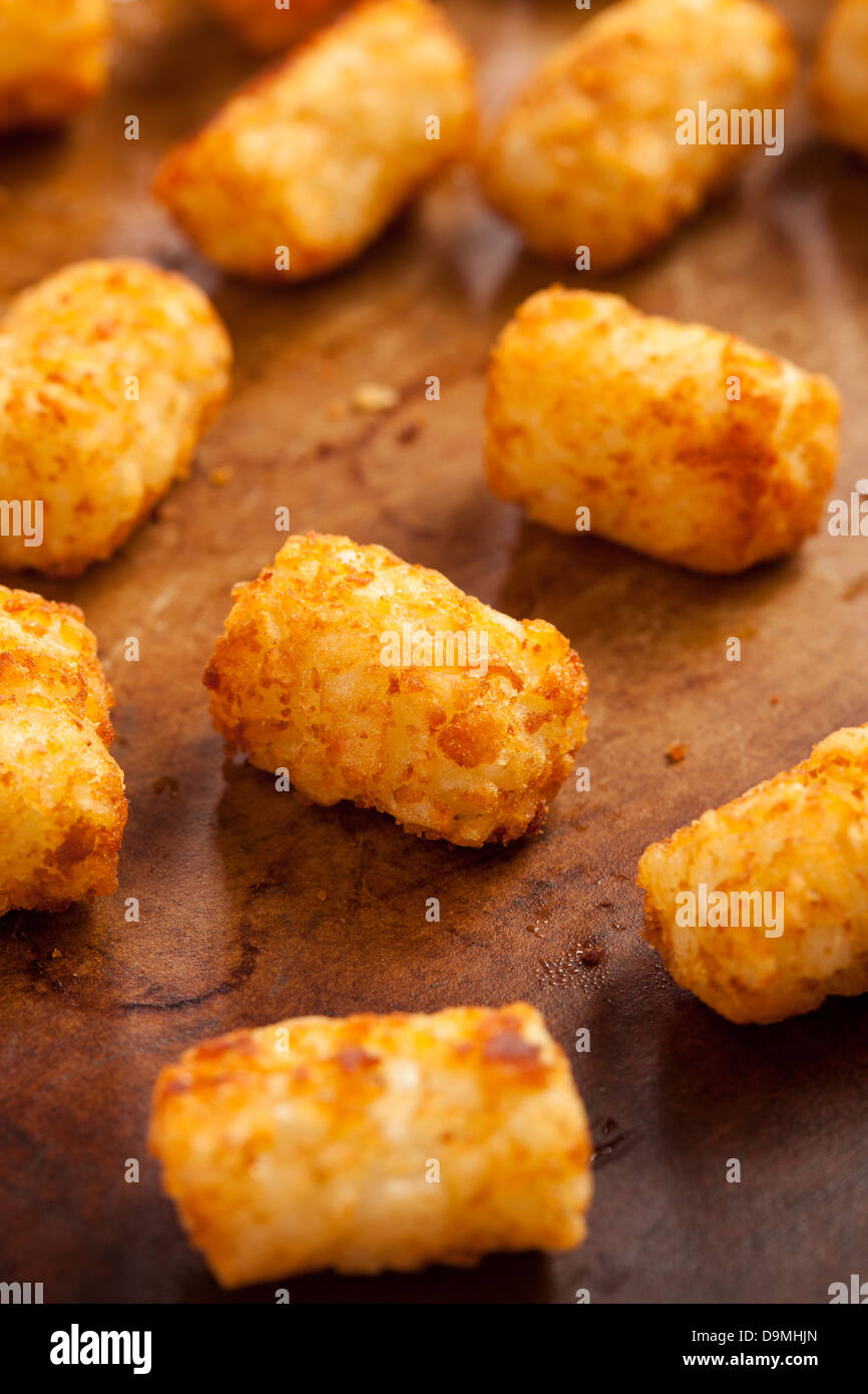 Organic Fried Tater Tots made from fried potato Stock Photo - Alamy