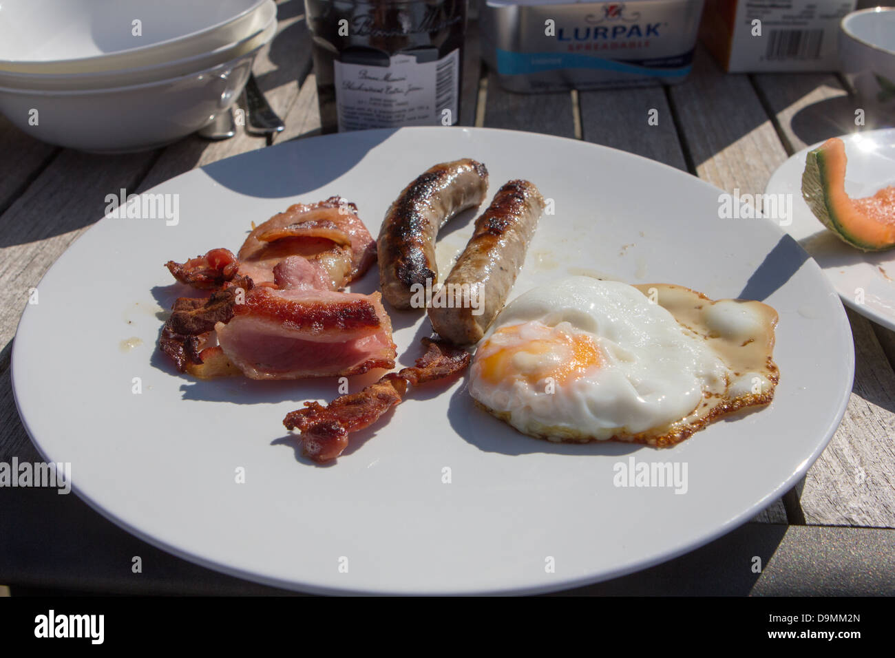 Cooked English breakfast Stock Photo - Alamy