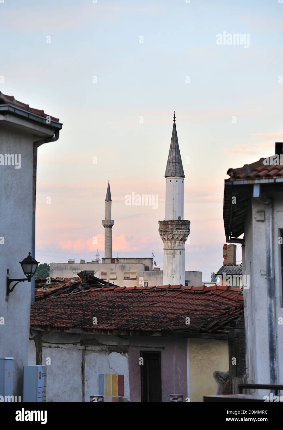View of Skopje at sunset, Macedonia Stock Photo - Alamy