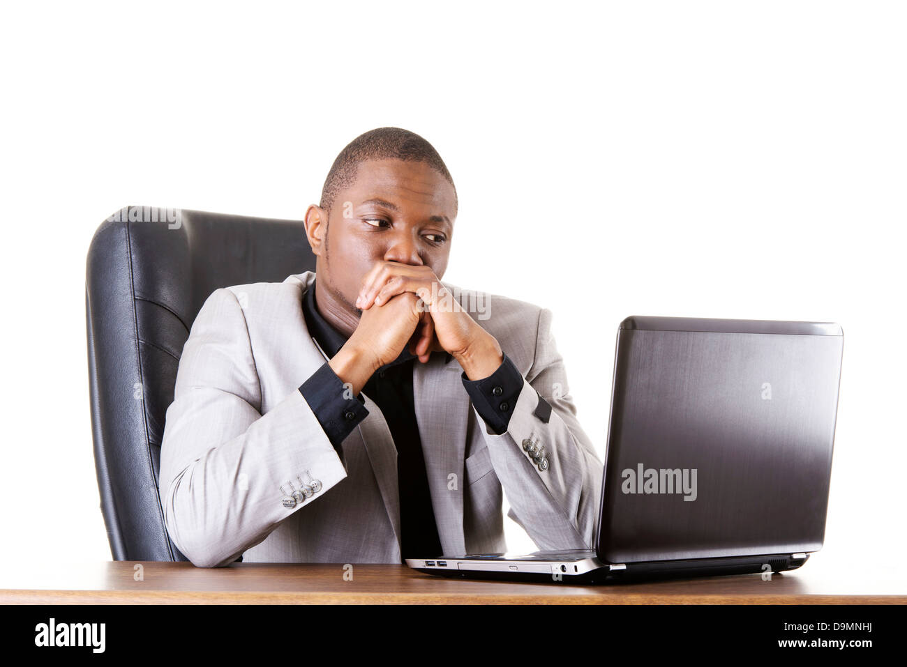 Man computer typing unhappy hi-res stock photography and images - Alamy