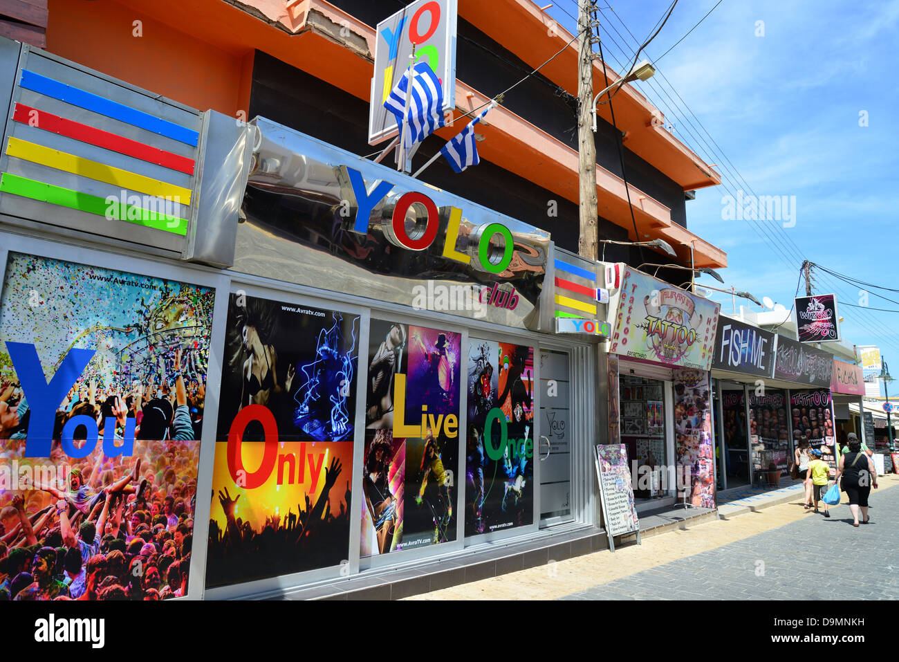 Yolo Club, Ermou Street, Faliraki, Rhodes (Rodos) Region, The ...