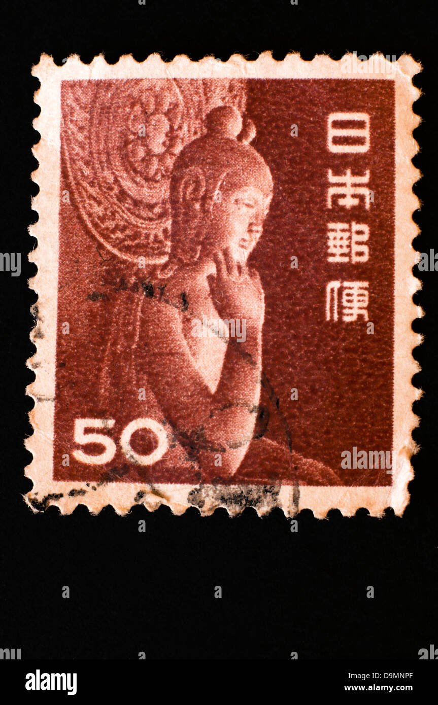 old japanese postage stamp in studio setting Stock Photo - Alamy