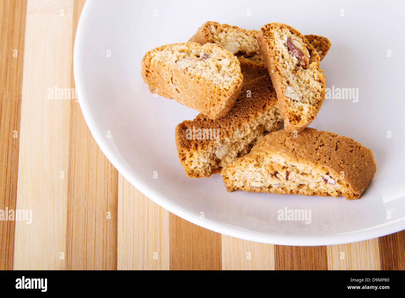 Plate of cookies on table Stock Photo - Alamy