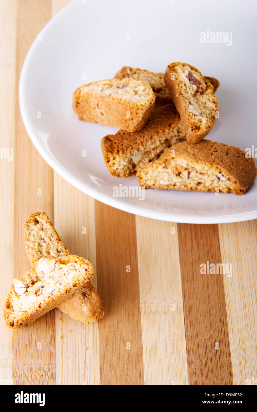 Plate of cookies on table Stock Photo - Alamy