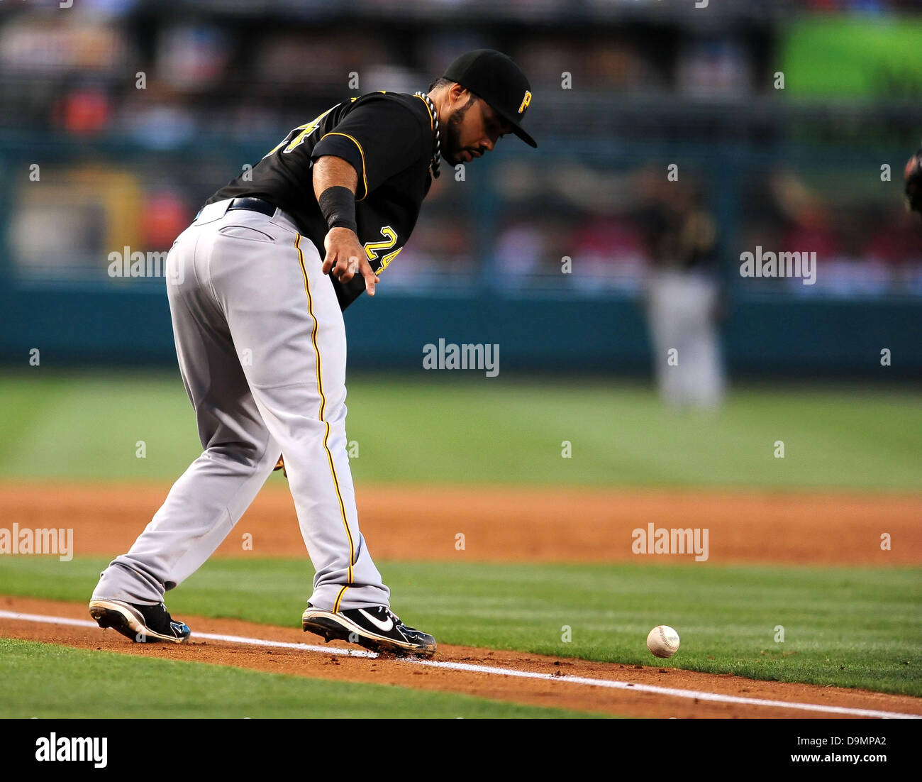 June 22, 2013 Anaheim, CA.Pittsburgh Pirates third baseman Pedro ...