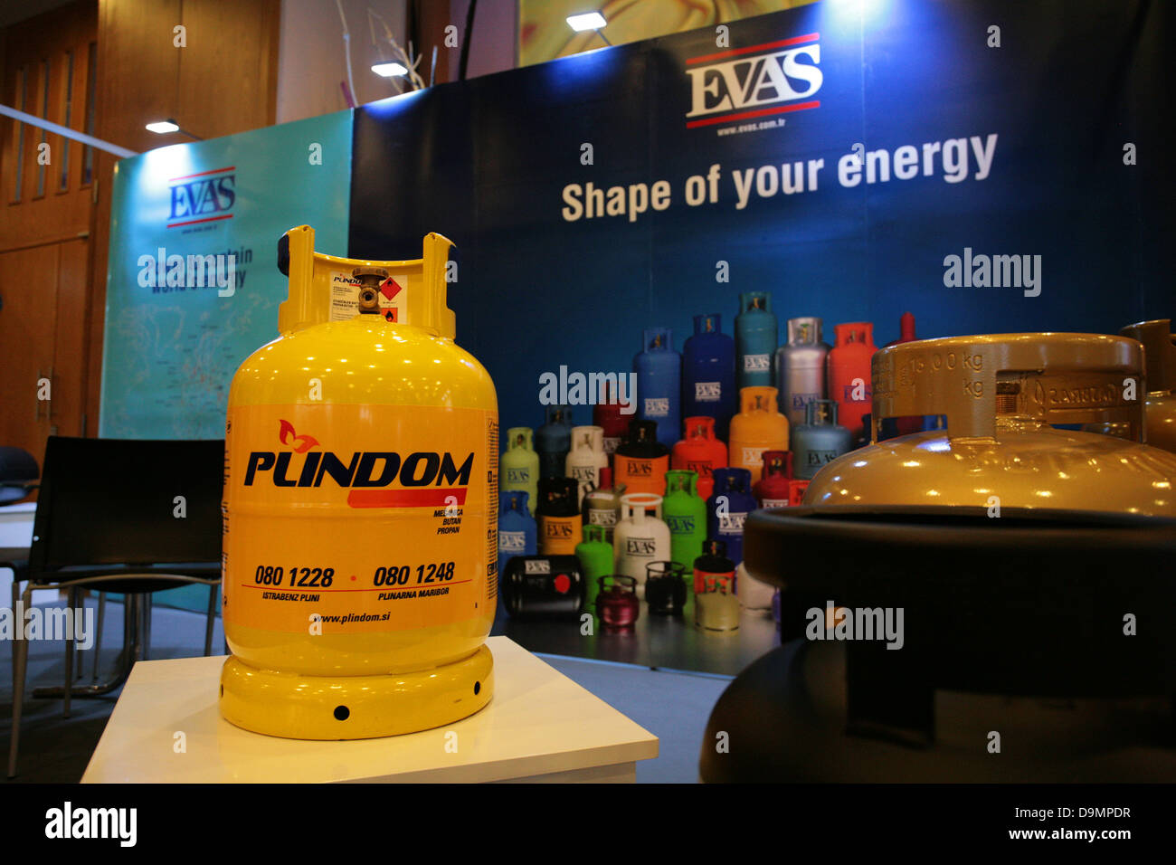 Propane gas tanks at an international distributor's gathering Stock ...