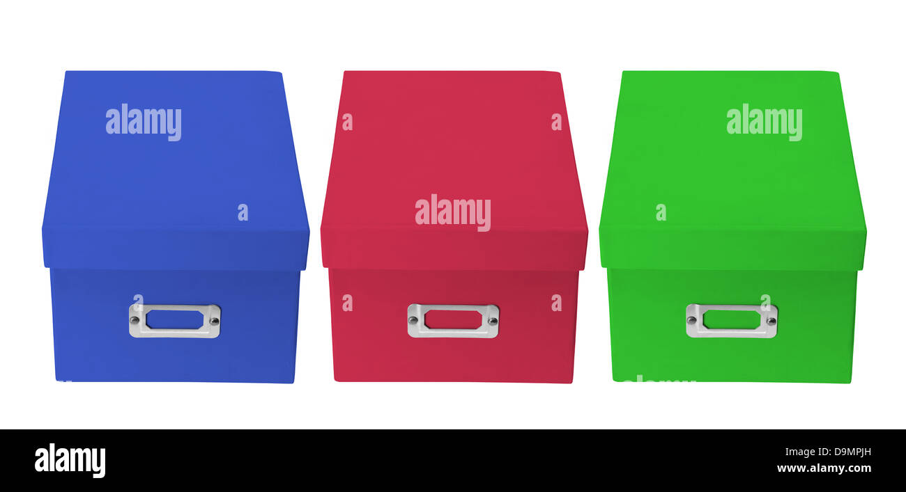 Office Storage Boxes Stock Photo - Alamy