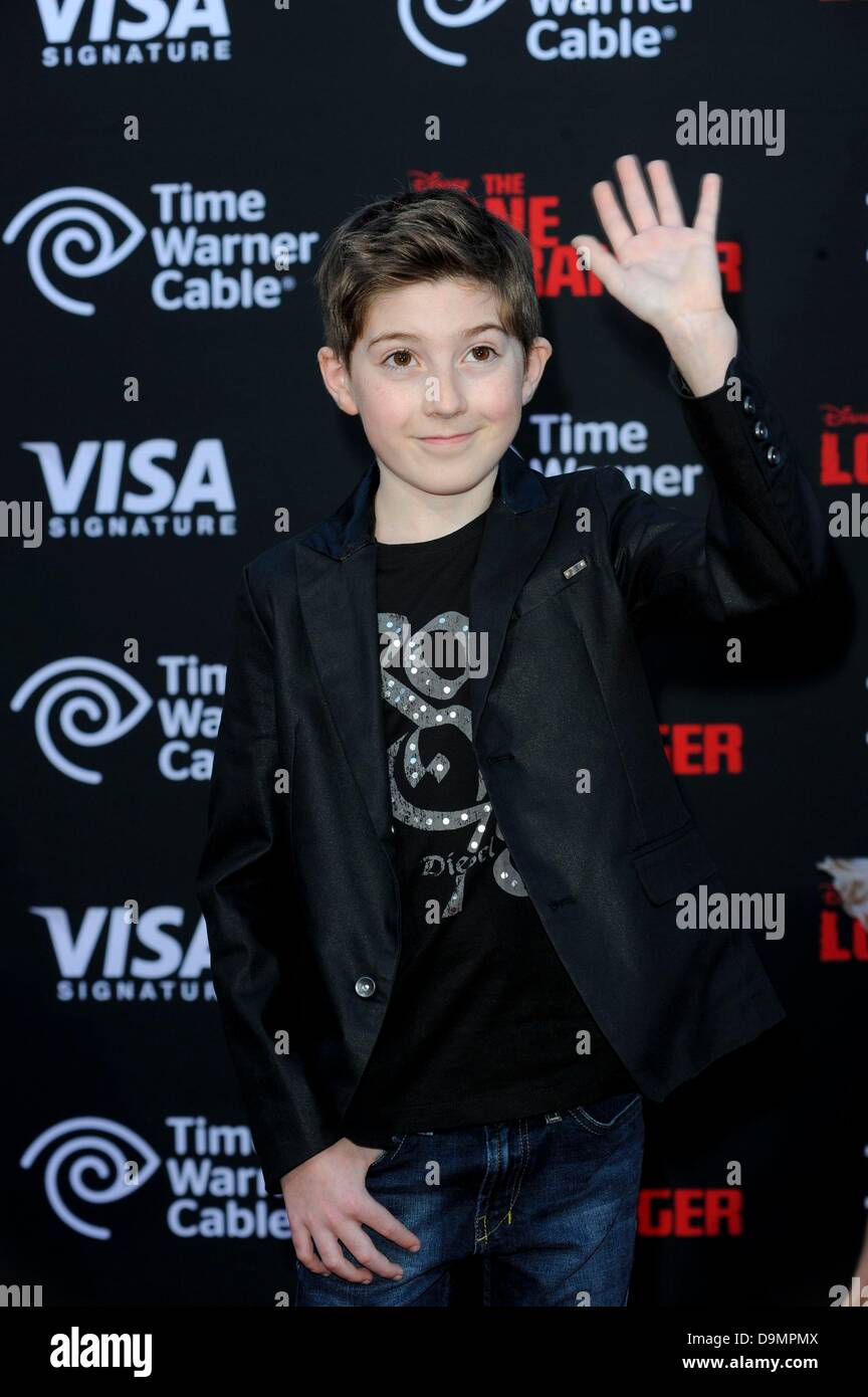 Mason Cook at arrivals for THE LONE RANGER Premiere, Disney California ...