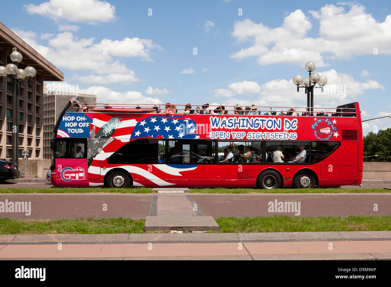 Open Top Sightseeing tour bus - Washington, DC USA Stock Photo - Alamy