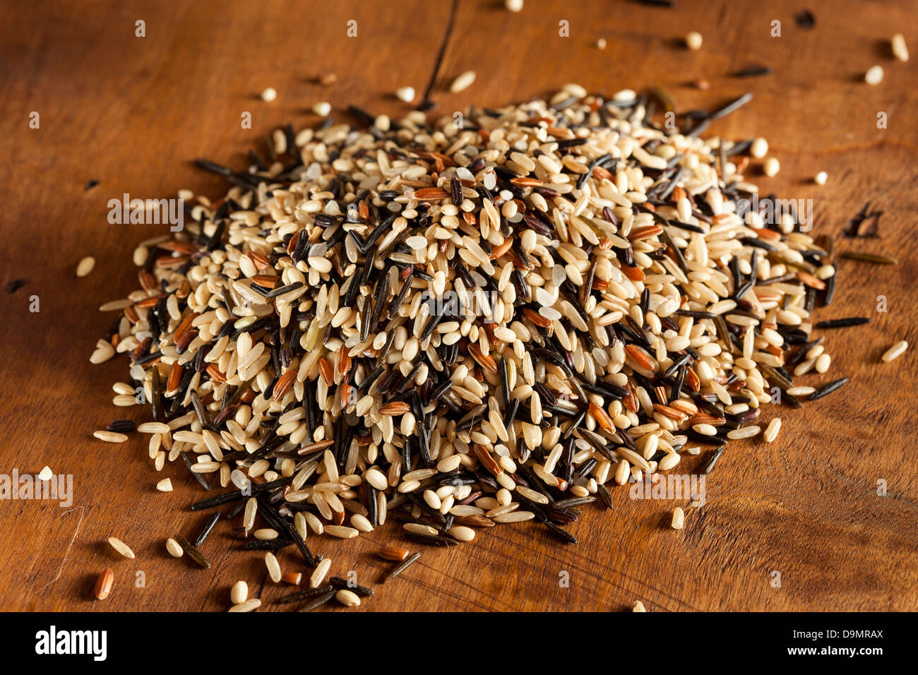 Organic Dry Multi Grain Rice against a background Stock Photo - Alamy