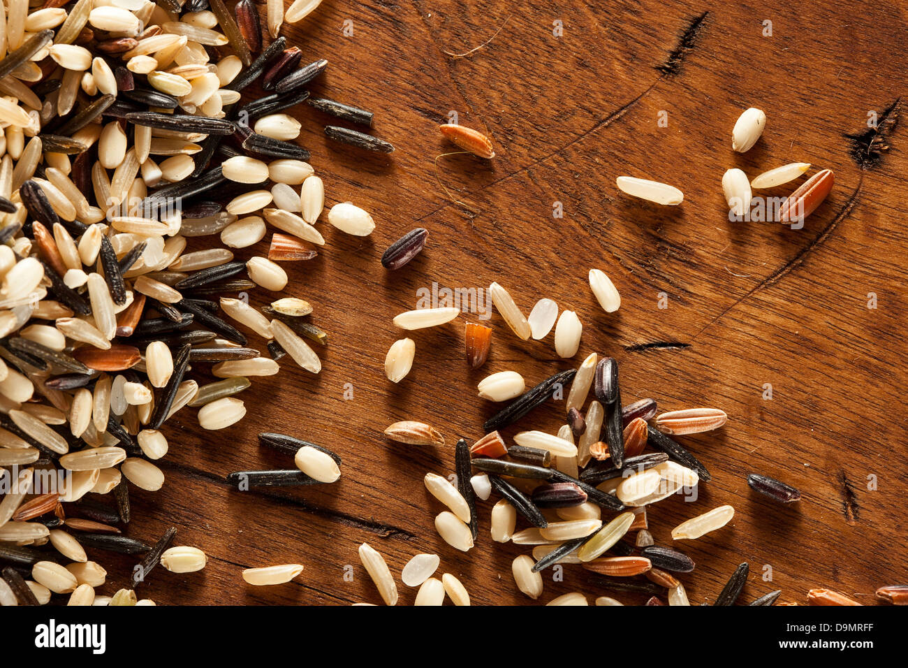 Organic Dry Multi Grain Rice against a background Stock Photo - Alamy
